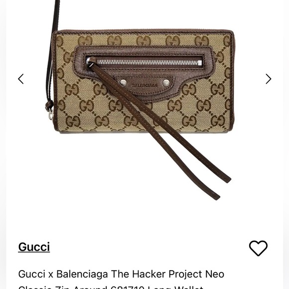Gucci | Bags | Gucci X Balenciaga The Hacker Project Neo Classic Zip ...